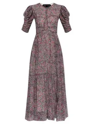 Isabel Marant Étoile Floral Print Midi Dress - Gray