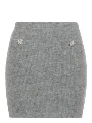 SELF-PORTRAIT Self-Portrait Embellished Knitted Mini Skirt