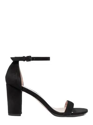 STUART WEITZMAN Nearly Nude Block Heel Sandals - Black