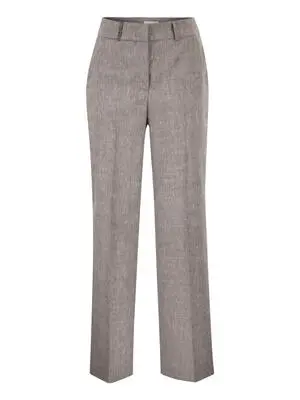 Peserico Straight-leg Tailored Trousers - Gray