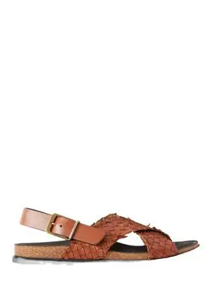 THE ROW Buckle Flat Sandals - Brown