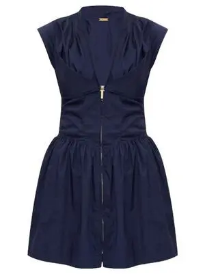 CULT GAIA Cult Gaia Zipper Dress With Pleated Detailing