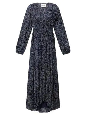 Isabel Marant Étoile Isabel Marant Étoile Briane V-Neck Polka Dot Maxi Dress Midnight
