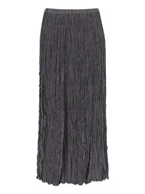ALYSI Crinkled Maxi Skirt - Grey