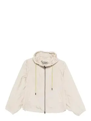 Herno Bomber Jacket With Drawstring Hood - Pink
