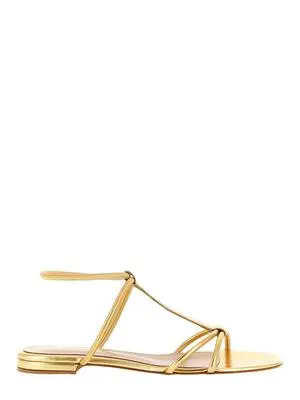 GIANVITO ROSSI Lilo Ankle-strap Flat Sandals - Golden