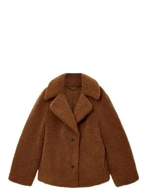 ALLSAINTS Eddie Faux Shearling Jacket - Cognac Brown