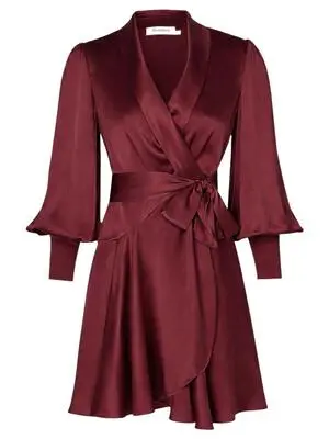 Zimmermann Wrap Mini Dress - Red