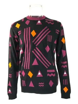 Kenzo Geometric Print Knit Sweater - Black