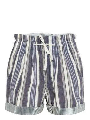 Isabel Marant Étoile Nirmal Striped Drawstring Shorts - Blue