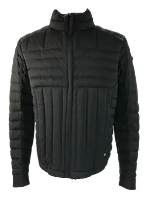 Hugo Boss Quilted Down Jacket With Vertical Collar - Black