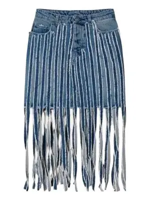 TWINSET Embellished Denim Skirt - No