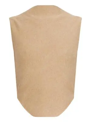 Cult Gaia High-neck Knit Vest - Beige