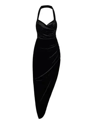 Norma Kamali Cayla Side Drape Gown - Black