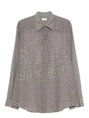 Dries Van Noten Long Sleeve Shirt - Gray