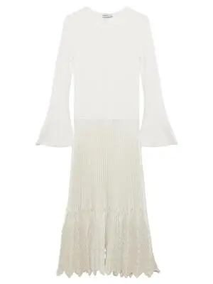 Simkhai Damoni Pleated Midi Dress - Ivory
