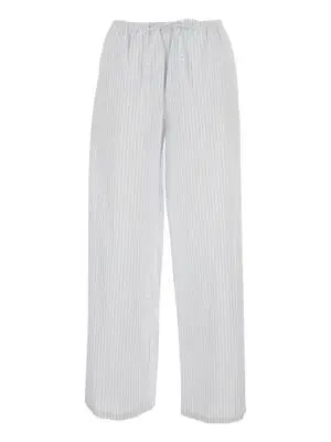 DUNST Striped Drawstring Pyjama Pants - White
