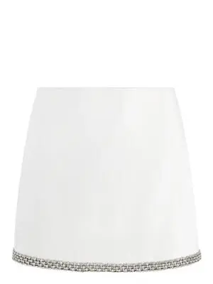 ALICEOLIVIA Alice+olivia Rubi Embellished Mini Skirt - Off White