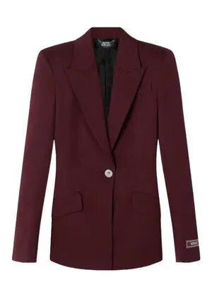 Versace Single-breasted Blazer With Peak Lapel - Brown