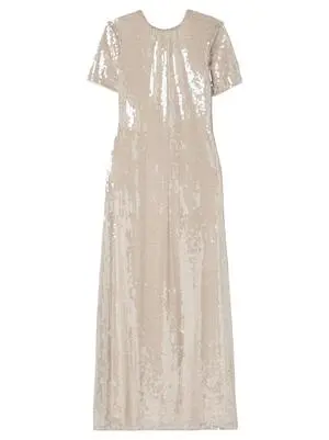 Staud Safi Sequin Maxi Dress - Off White