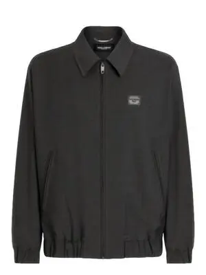 Dolce & Gabbana Dolce & Gabbana Logo Tag Zipped Jacket Grey