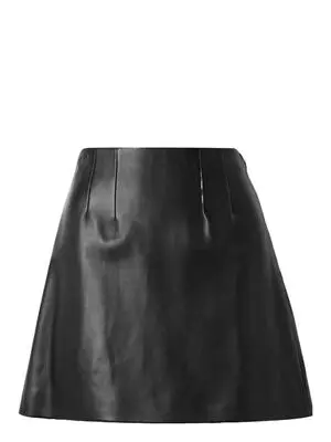 Theory Leather Mini Skirt - Black