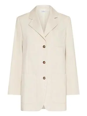 Marella Cotton Poplin Blazer - Ice