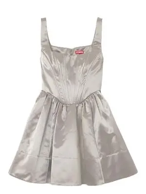 Staud Landscape Mini Dress - Silver