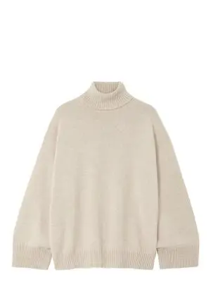 Brunello Cucinelli Cashmere Turtleneck Sweater - Beige