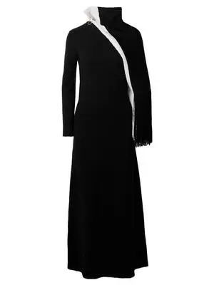 Proenza Schouler Knit Dress With Gemstone Brooch Detail - Black