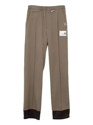 Mihara Yasuhiro Layered Gabardine Trousers - Khaki