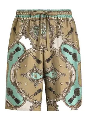 Dolce & Gabbana Dolce & Gabbana Foulard Print Drawstring Shorts Multi-color