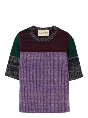 VALENTINO Valentino Short-Sleeve Knit Sweater