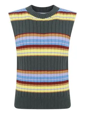 DRIES VAN NOTEN Dries Van Noten Striped Sleeveless Sweater