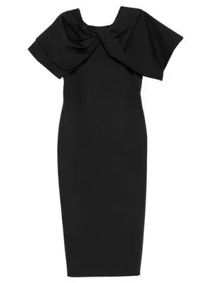 Alberta Ferretti Round Neck Dress - Black