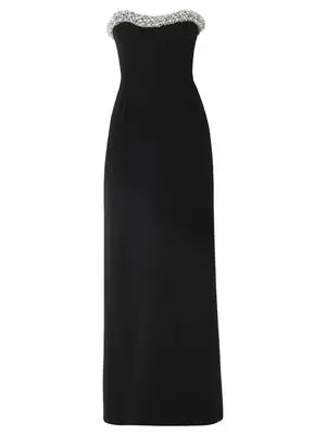 Simkhai Riona Embellished Bustier Gown - Black