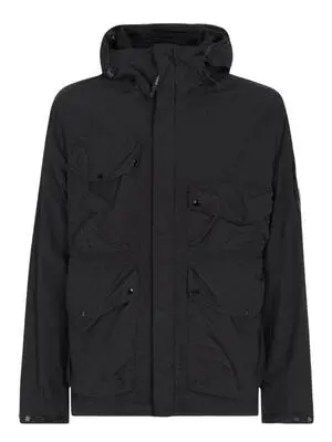 C.P. COMPANY Goggle Hooded Jacket - Black
