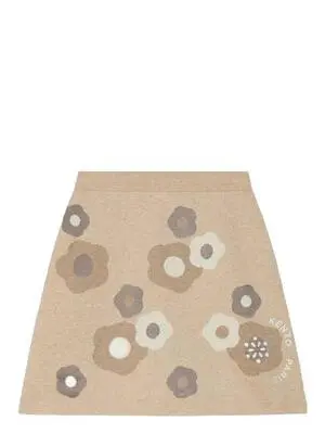 Kenzo Hana Dots Embroidered Mini Skirt - Nude