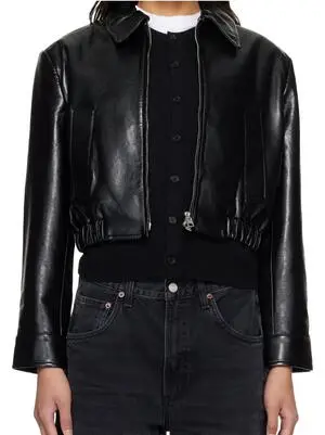 AGOLDE Nahla Cropped Jacket - Black