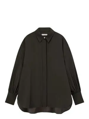 JOSEPH Relaxed Button-up Shirt - Cocoa