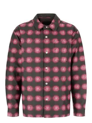 PURPLE BRAND Printed Leather Jacket - Black