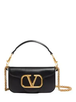 Valentino Garavani Valentino Locò Small Shoulder Bag In Calfskin Black