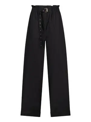 Liu Jo Belted Paperbag Waist Trousers - Black
