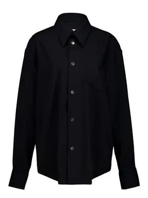 Ami Oversized Sharp-collar Shirt - Black