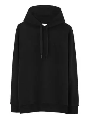 Burberry Logo Long-sleeved Hoodie - Black