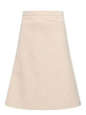 MAISON MARGIELA Pleated Poplin Skirt - Nude