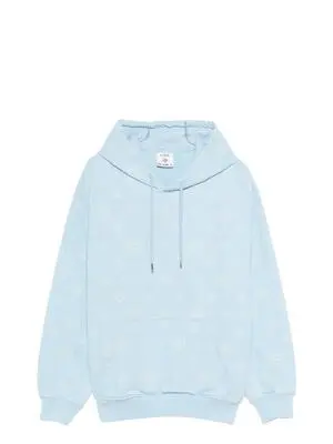 Casablanca Monogrammed Long Sleeve Hoodie - Blue