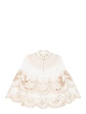 Zimmermann Wanderlust Embroidered Blouse - Ivory