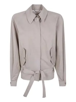 Magda Butrym Long-sleeved Belted Jacket - Gray