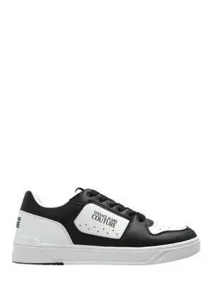 Versace Logo Print Low-top Sneakers - Gray